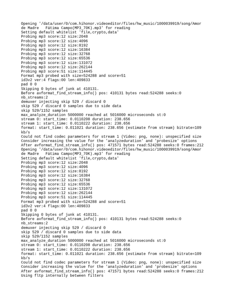Av Log | Download Free PDF | Mp3 | Computer Data