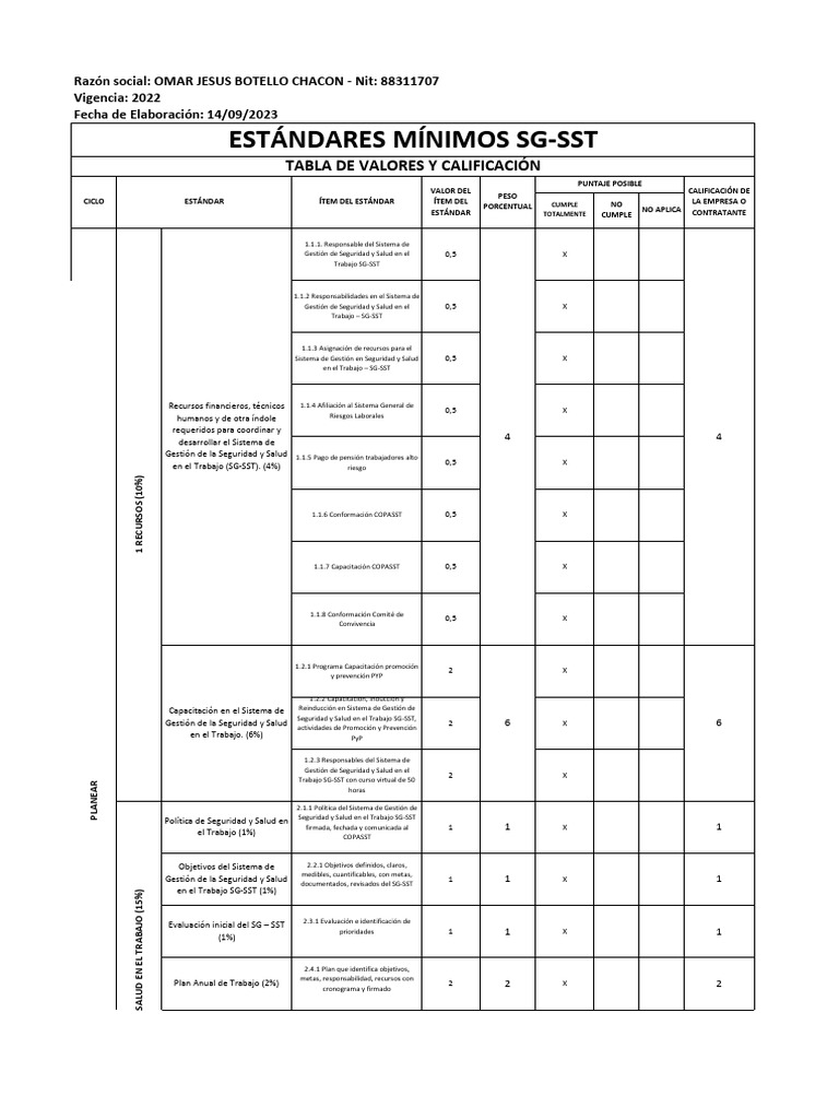 13 - EstandaresMinimos - Omar Jesus Botello Chacon | PDF