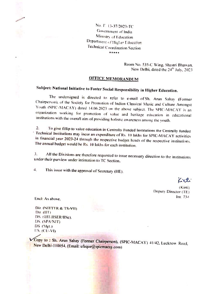 CFI Letter 2023 | PDF