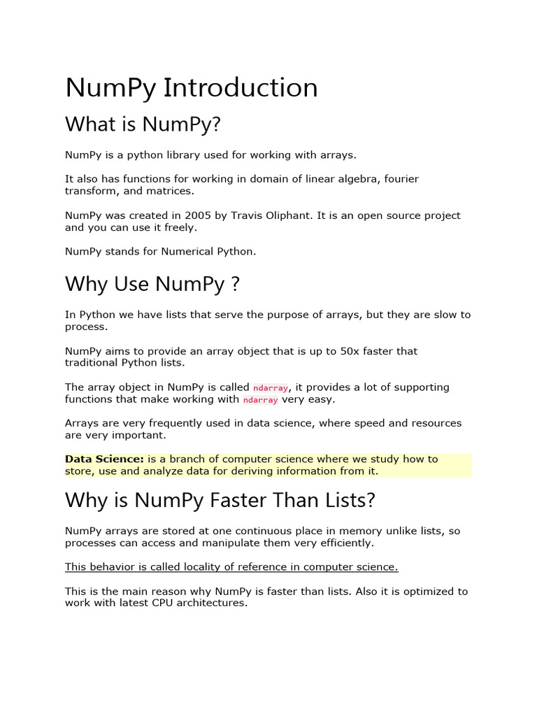 Num Py Pdf Data Type Boolean Data Type