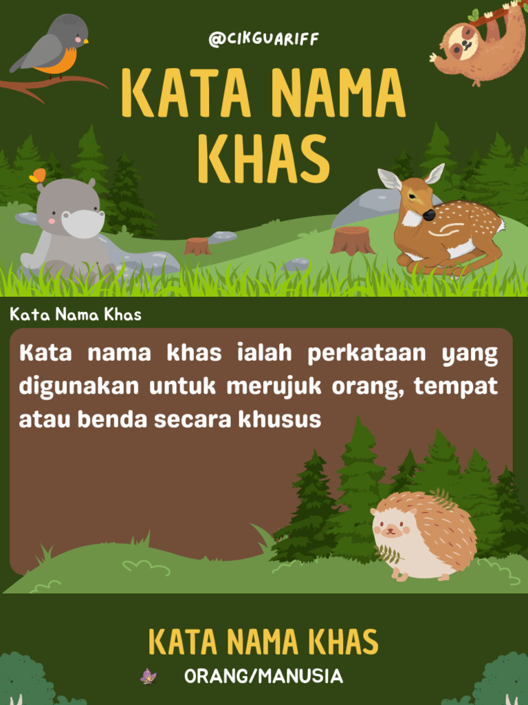 Slaid Kata Nama Khas | PDF