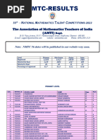 56th NMTC-FINAL (2nd Level) RESULT-2024 | PDF