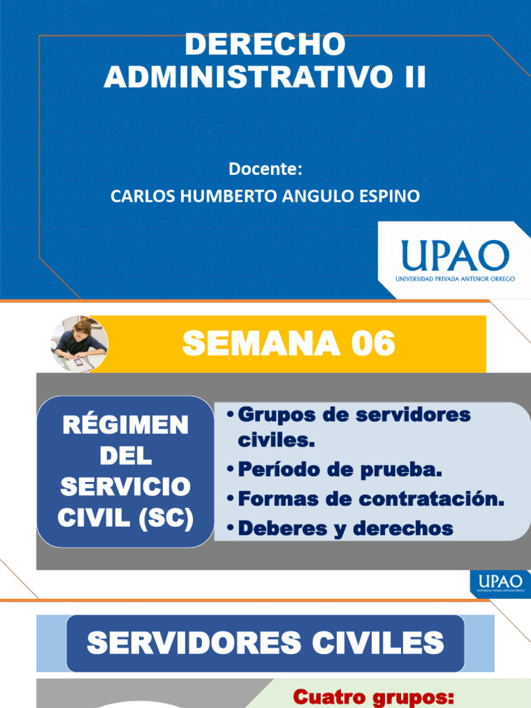 s6 - PPT - ADMI II - DIAPO - RÉG. SC - GRUPOS DE SERVIDORES | PDF | Servicio Civil | Alcalde