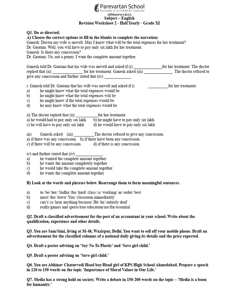 Grade XI - Section B | PDF