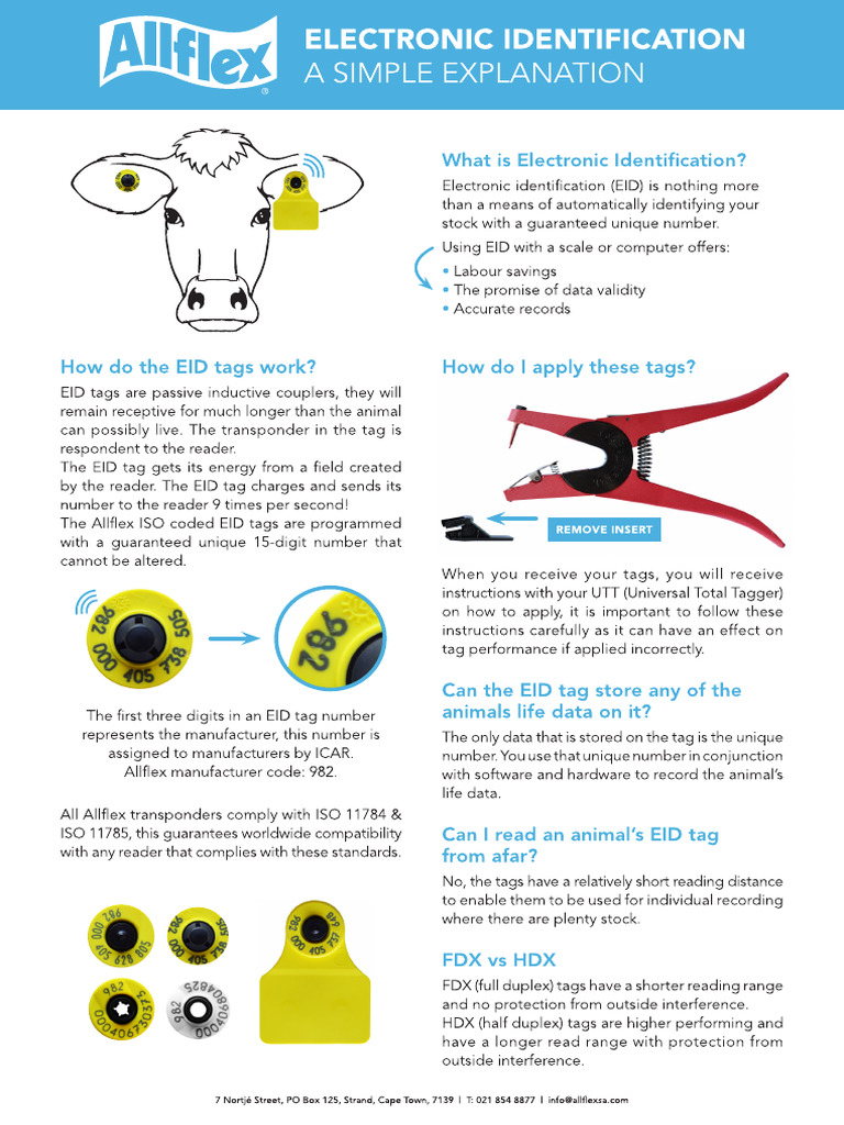 Allflex EID Explained InHouse | PDF