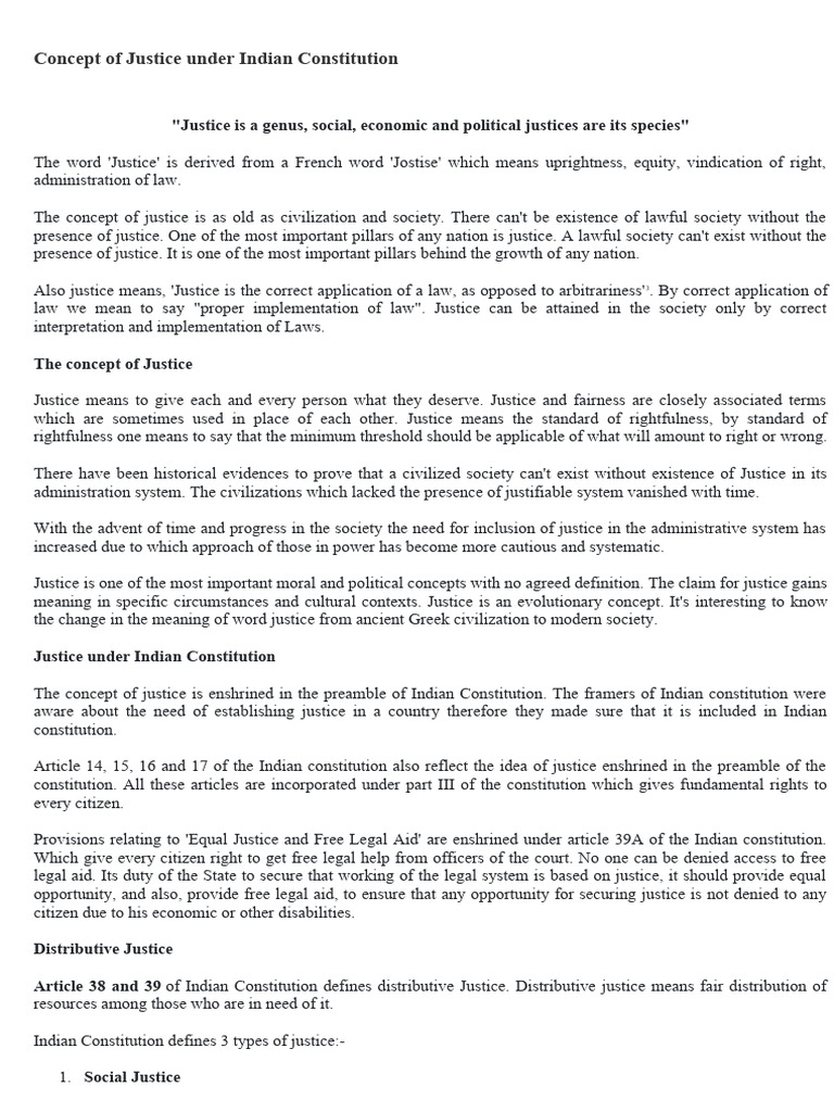 CONCEPT OF JUSTICE | PDF | Justice | Crime & Violence