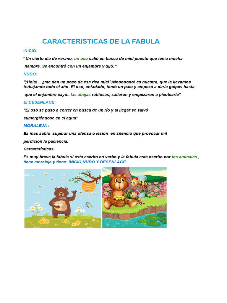 La fábula del oso y las abejas | PDF