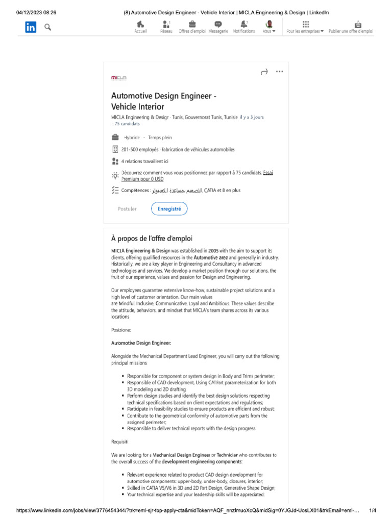 Automotive Design Engineer - Vehicle Interior | PDF