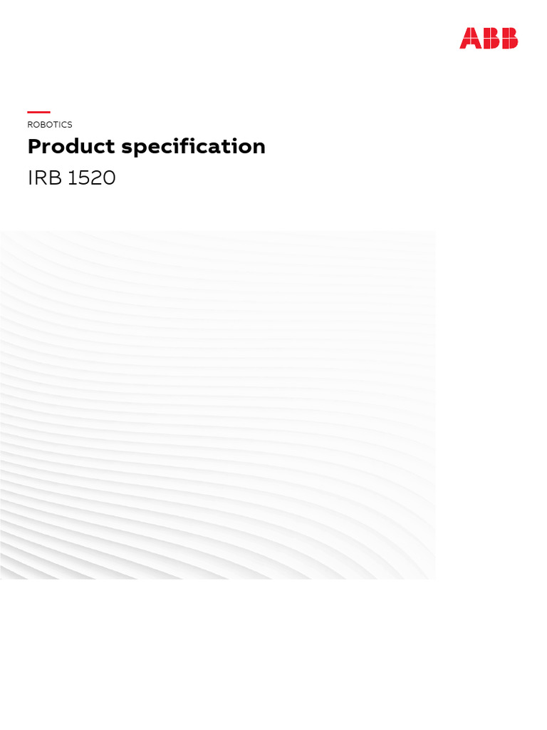 Specification Robot 1520 | PDF | Specification (Technical Standard) | Robot