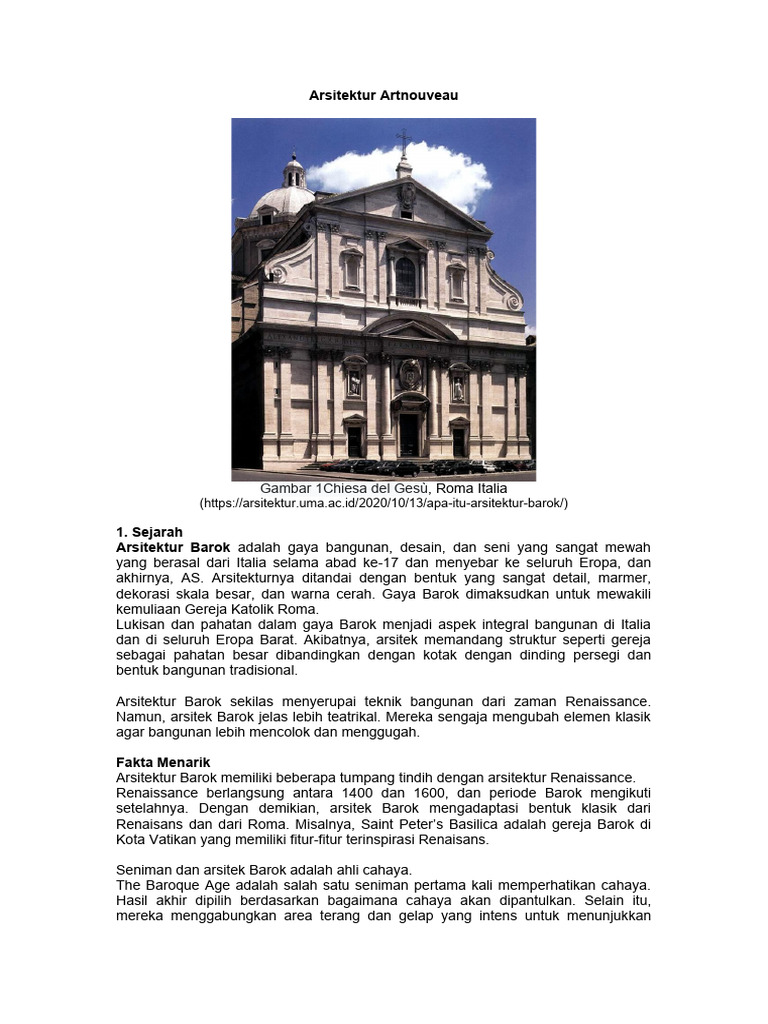 Arsitektur Barok | PDF