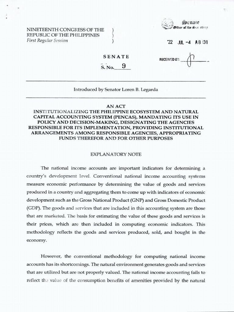 J'V: Senate: First Regular Session | PDF | Gross Domestic Product | Sustainability