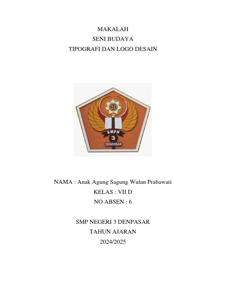 Tipografi dan Logo dalam Makalah SMP | PDF