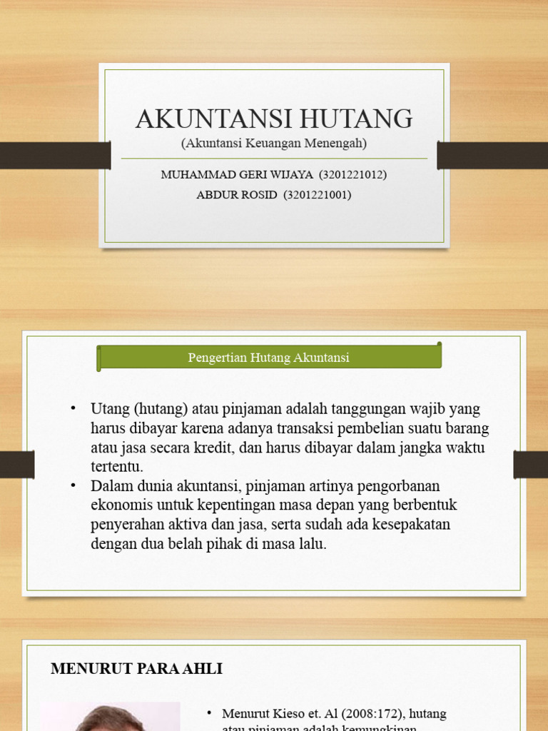 Panduan Akuntansi Hutang Lengkap | PDF