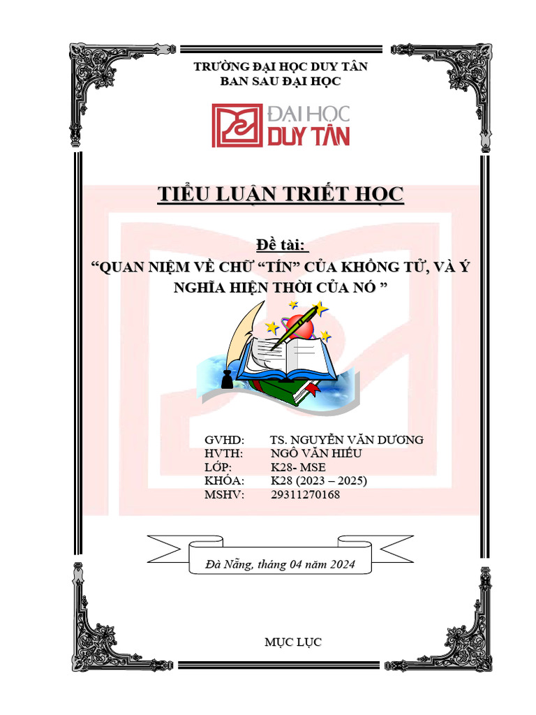 (123doc) - Quan-Niem-Ve-Chu-Tin-Cua-Khong-Tu-Dac-Diem-Va-Y-Nghia | PDF