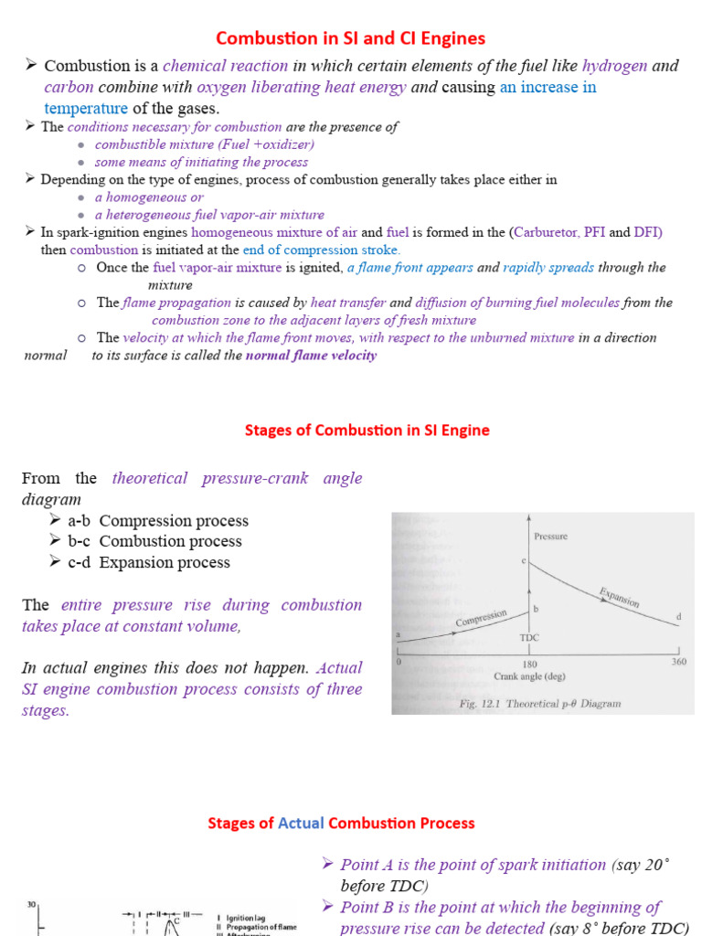 Ic Engine Combustion Pdf Internal Combustion Engine Combustion