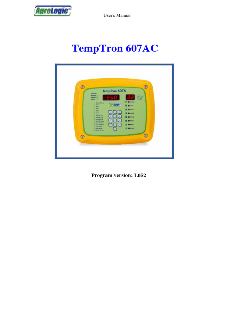 Temptron 607AC - VL052 | PDF | Computer Keyboard | Humidity