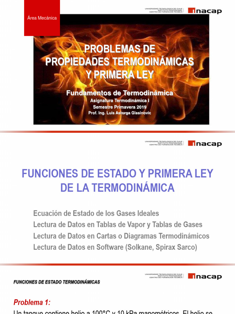 TERMODINAMICA I 2019 Guia 03 Propiedades Termodinámicas | PDF ...