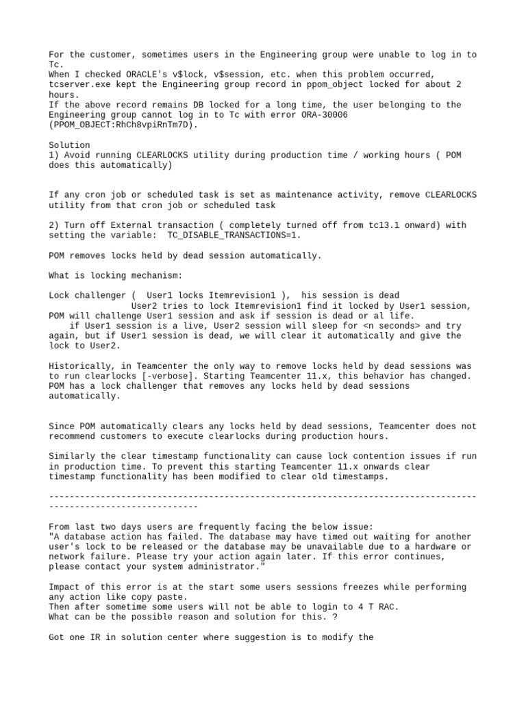 Deadlocks Concept 2 Pdf Databases Oracle Corporation