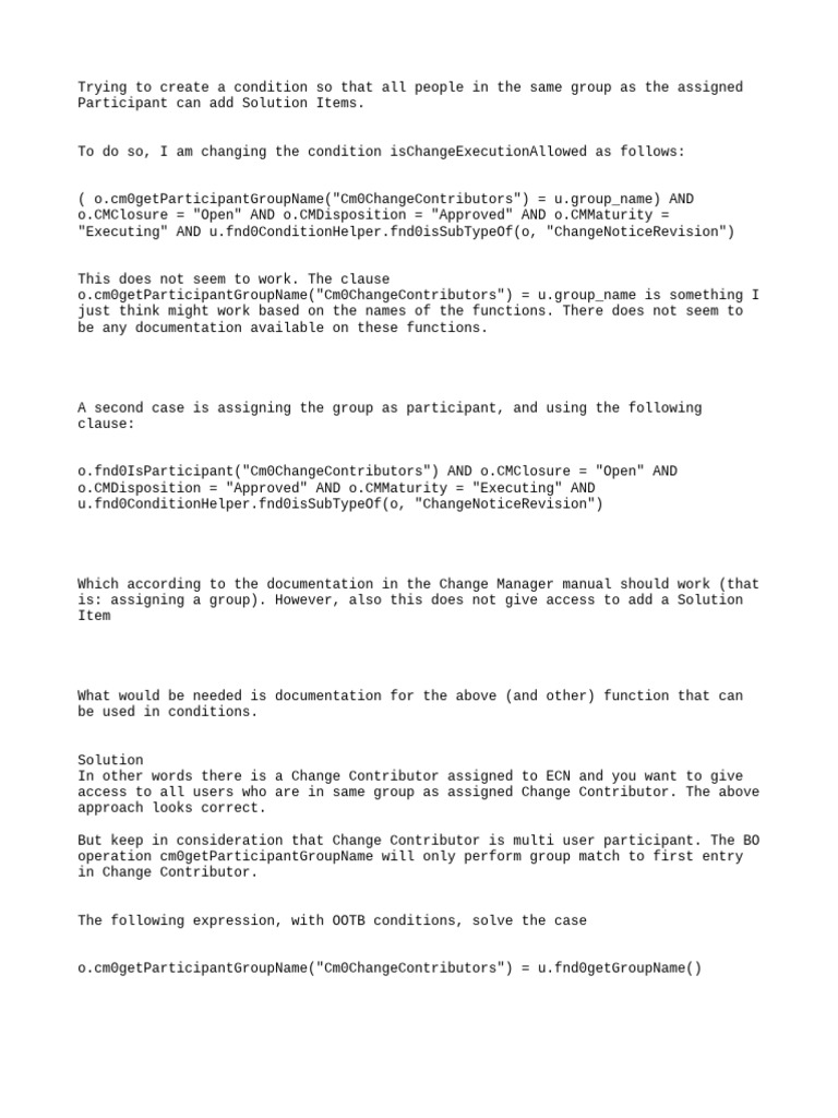 BMIDE Condition Functions | PDF