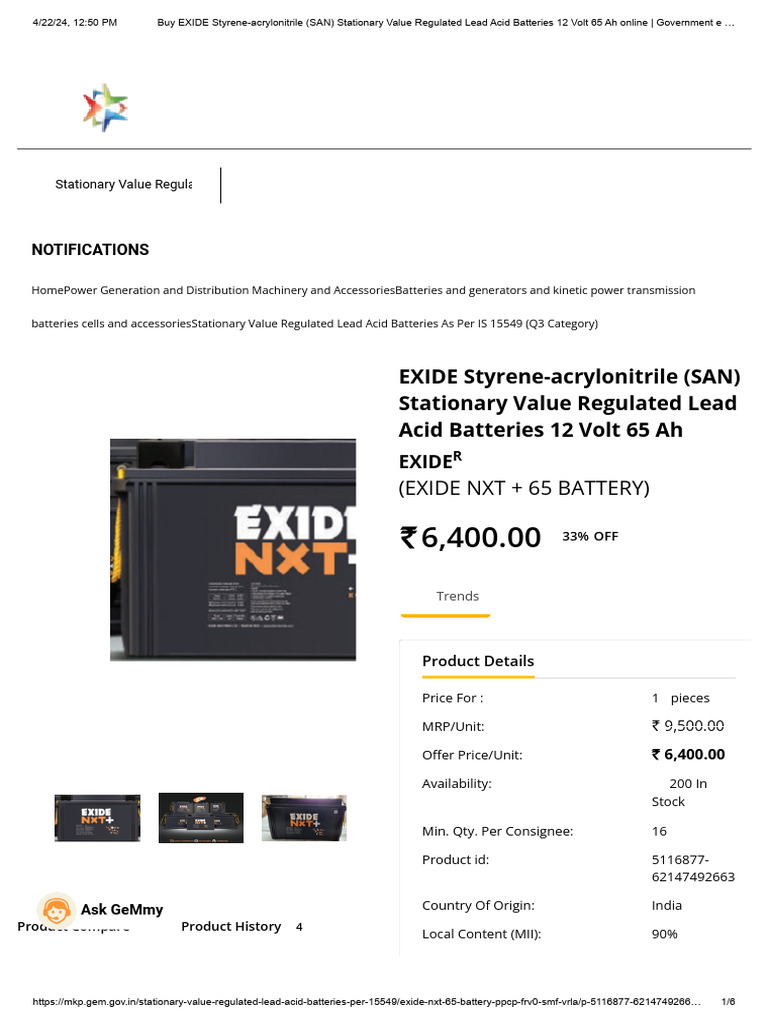 Exide Battery2 | PDF | Electricity | Battery (Electricity)