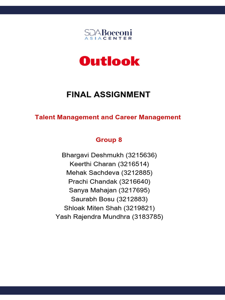 Group_8_Talent_Management_Final_Assignment | PDF | Mentorship | Employment Group_8_Talent_Management_Final_Assignment | PDF | Mentorship | Employment