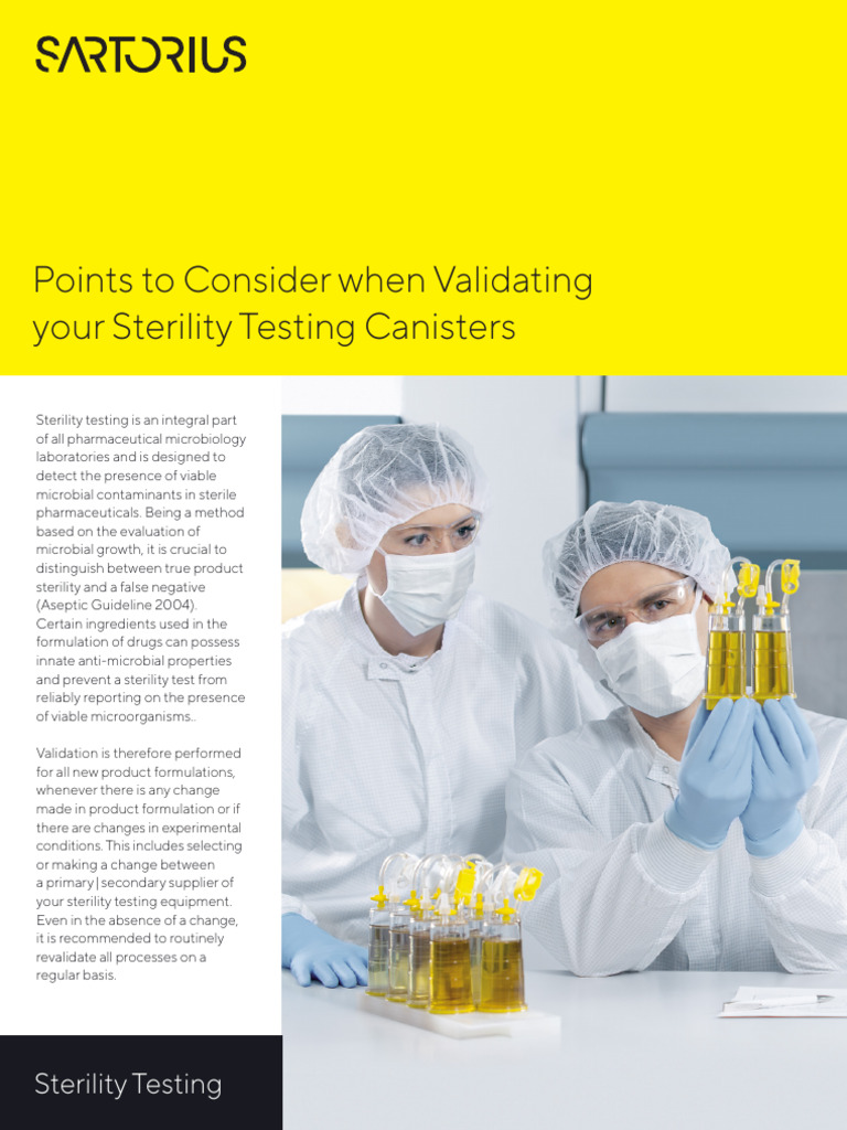 Sterility Testing Sterisart Second Supplier Validation Guide 1 Data ... Sterility Testing Sterisart Second Supplier Validation Guide 1 Data ...