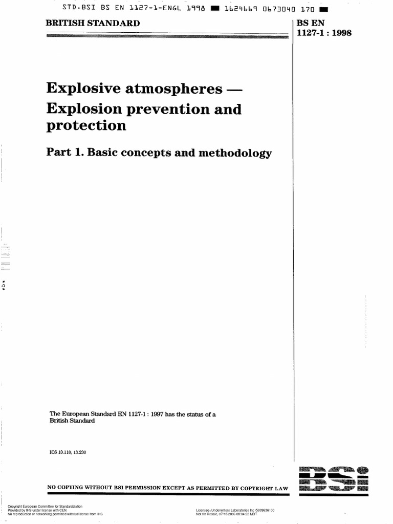 En 1127-1 Exp Prevention and Potection | PDF | Combustion | Safety