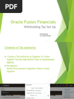 Oracle Fusion Tax Implementation Guide | PDF | Taxes | Government Finances
