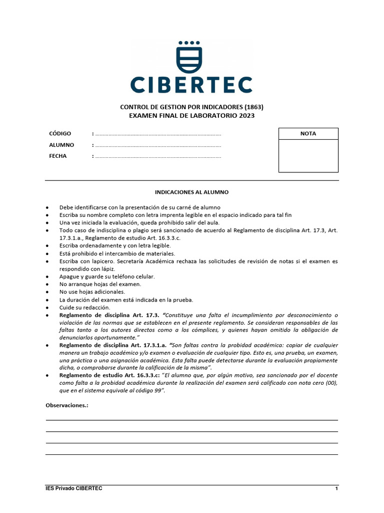 Control de Gestión Por Indicadores | PDF | Business