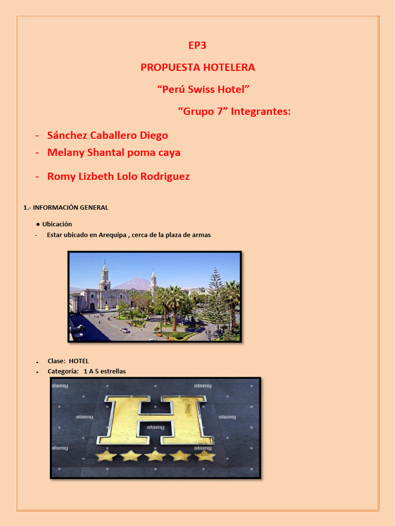 Planificación Hotelera - EP3 | PDF | Hotel