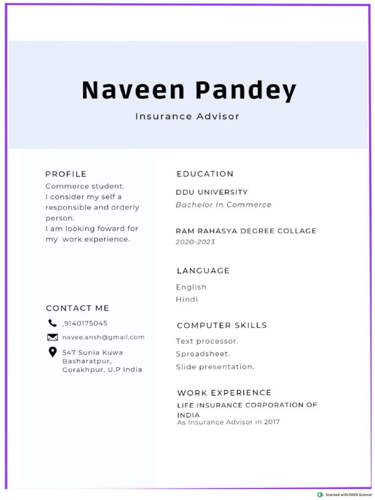 Resume Naveen Pandey | PDF