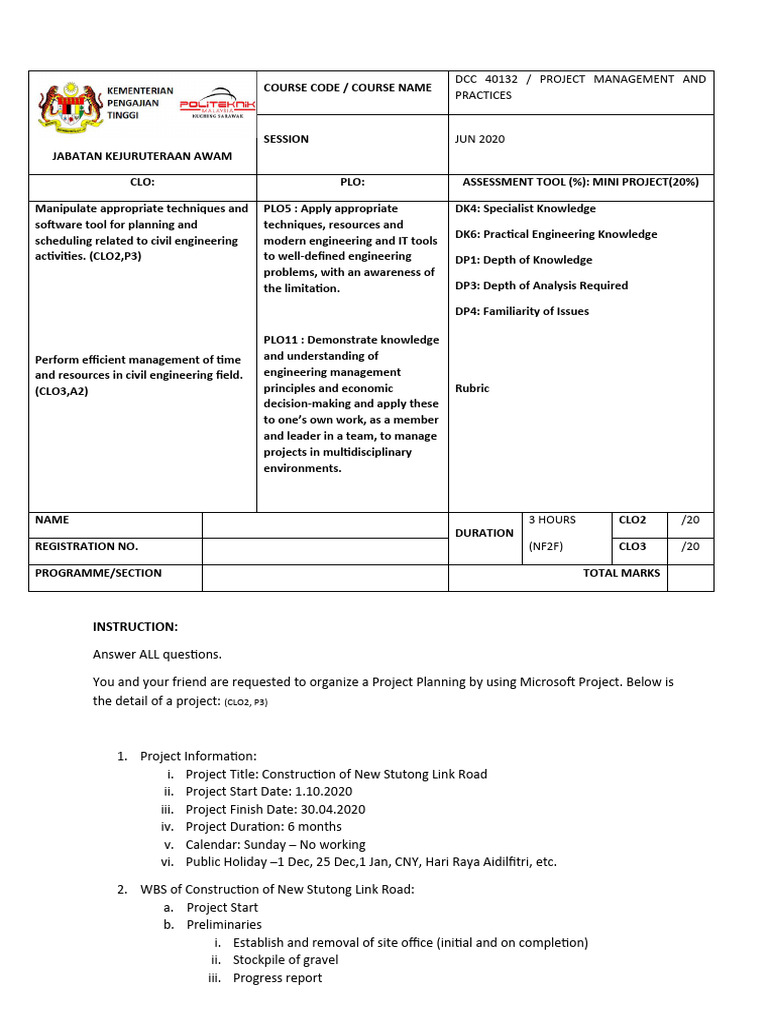 Civil Engineering Project Management | PDF | Engineering | Computing