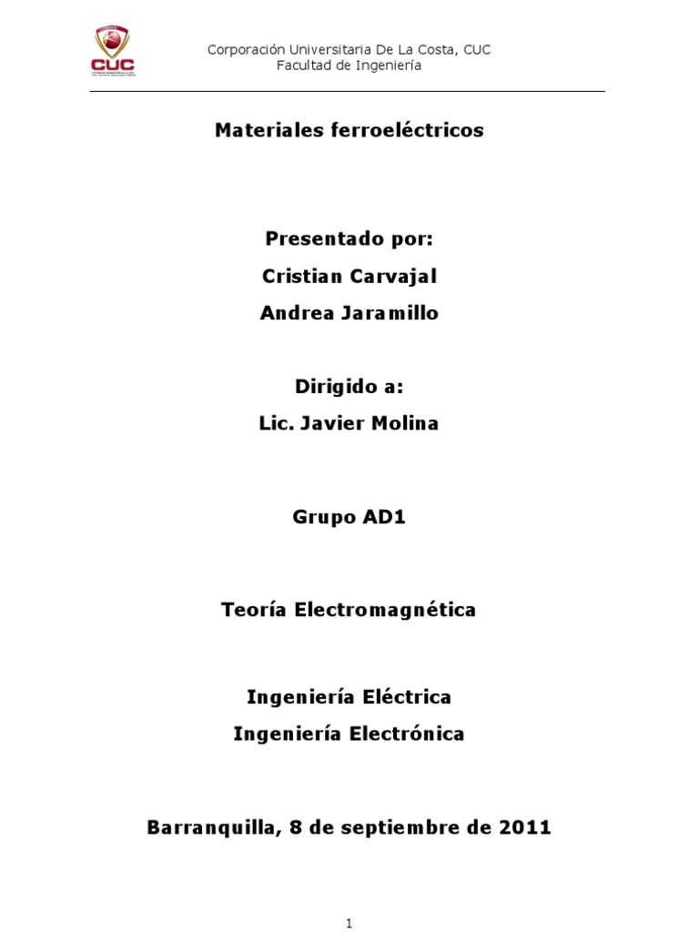 Materiales Ferroeléctricos | PDF | Ingeniería Cerámica | Cristal