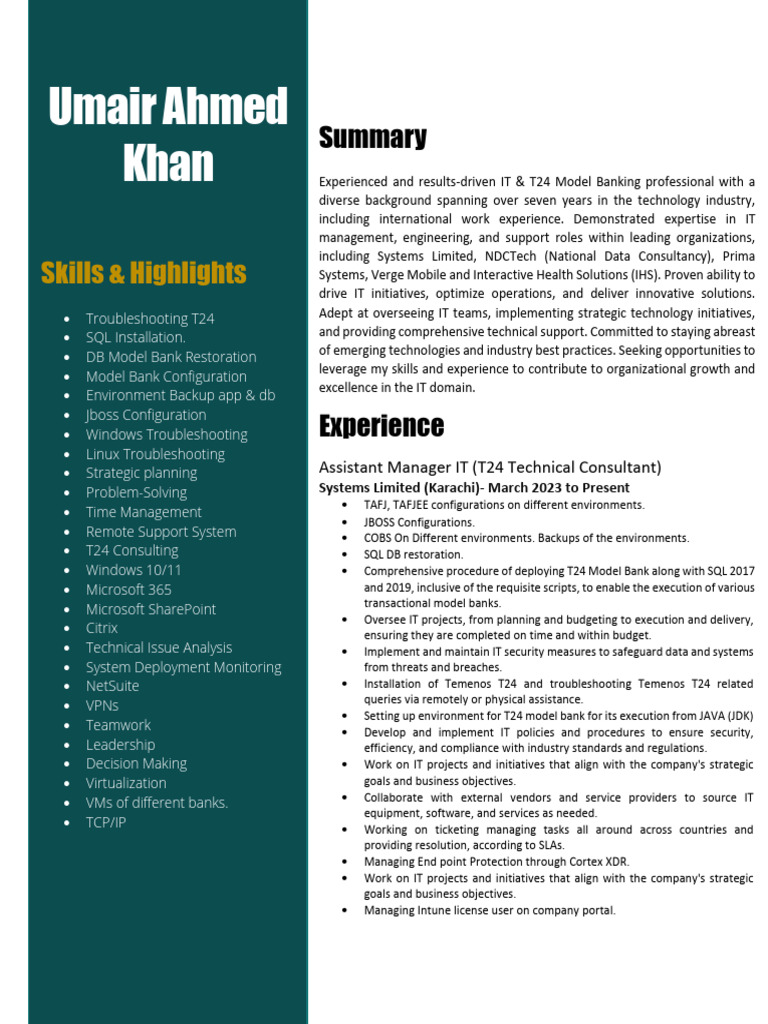 Umair Khan Resume | PDF | Computer Security | Security