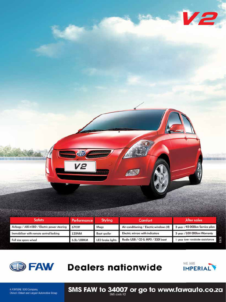Faw V2 2014 Za | PDF | Brake | Vehicles