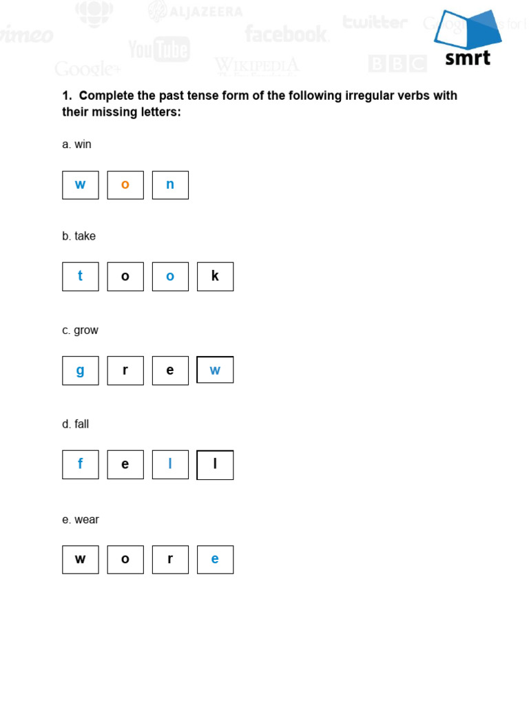 UNIT 1. Lesson 3. IRREG VERBS - Past Simple. | PDF | Linguistics ...