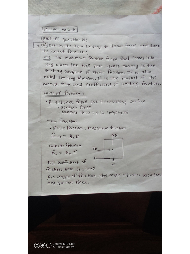 Assignment Previous Years Friction Questions 2022333003 | PDF