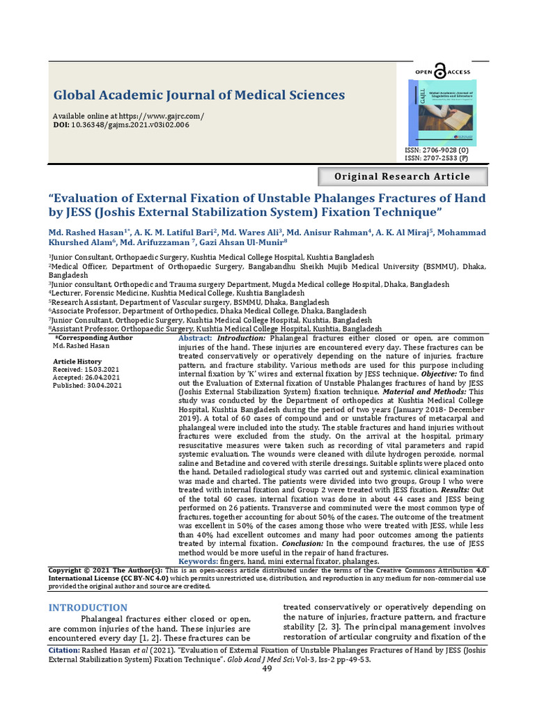 Hasan | PDF | Orthopedic Surgery | Hand