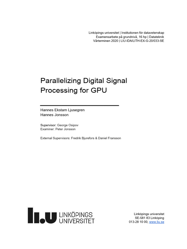 Realtimesignal Cuda | PDF | Discrete Fourier Transform | Graphics Processing Unit