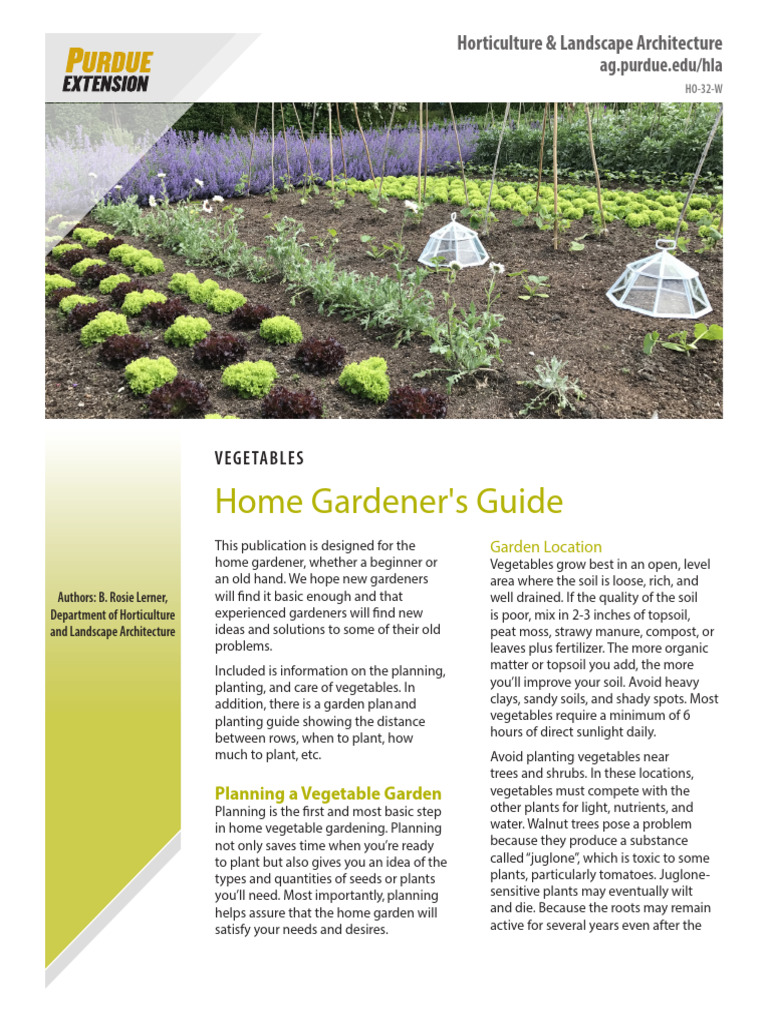 Home Gardener's Guide: Horticulture & Landscape Architecture | PDF ...