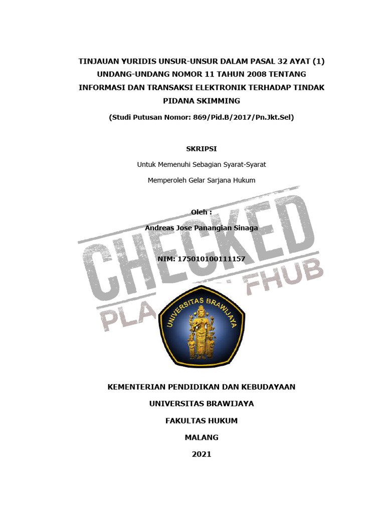 Skripsi Final Dan Cek Plagiasi | PDF