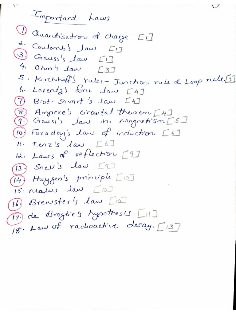 Important Points in Physics | PDF