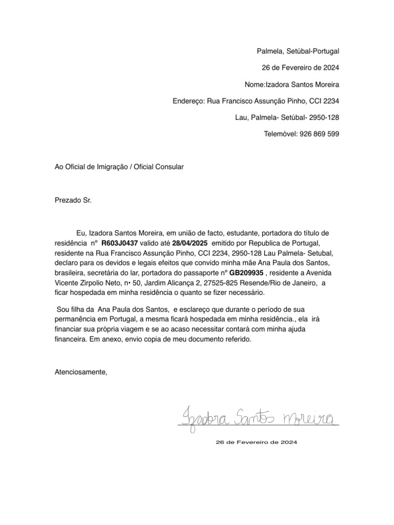 Modelo Carta Convite | PDF