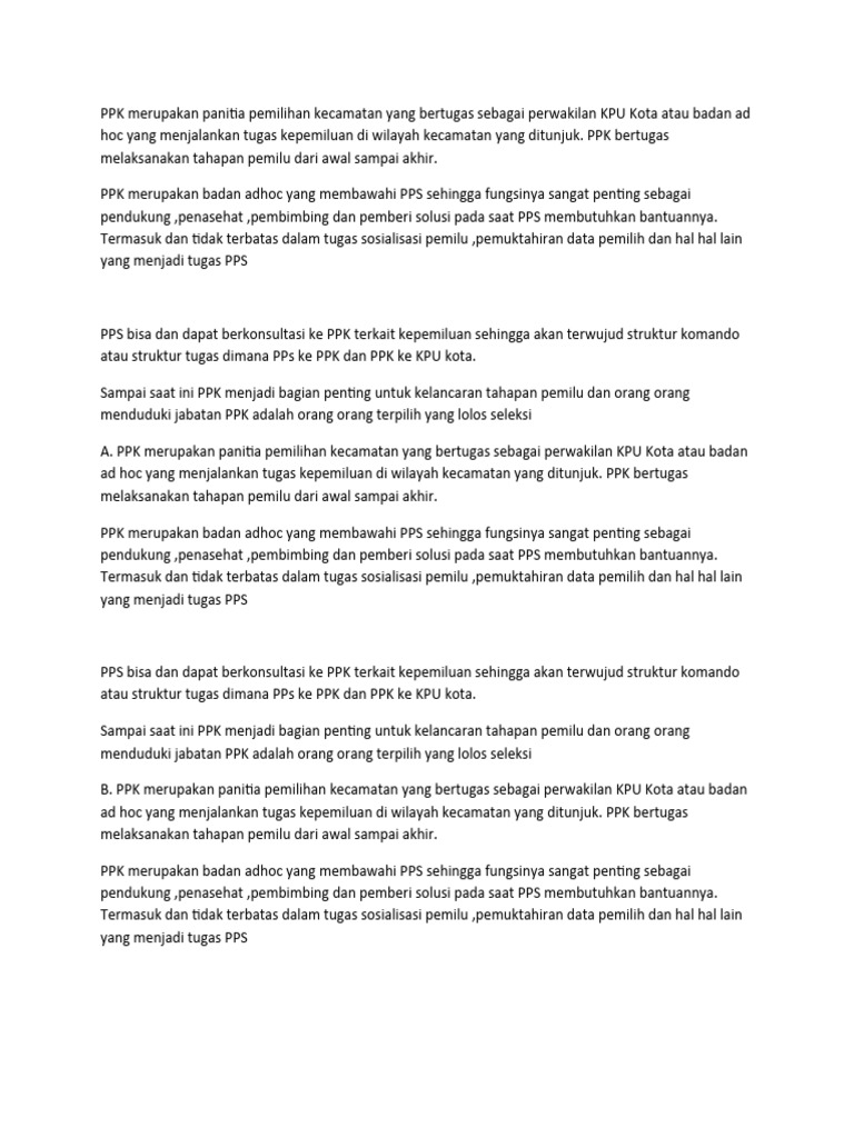 Tugas Fungsi PPK 2024 Terbaru New | PDF