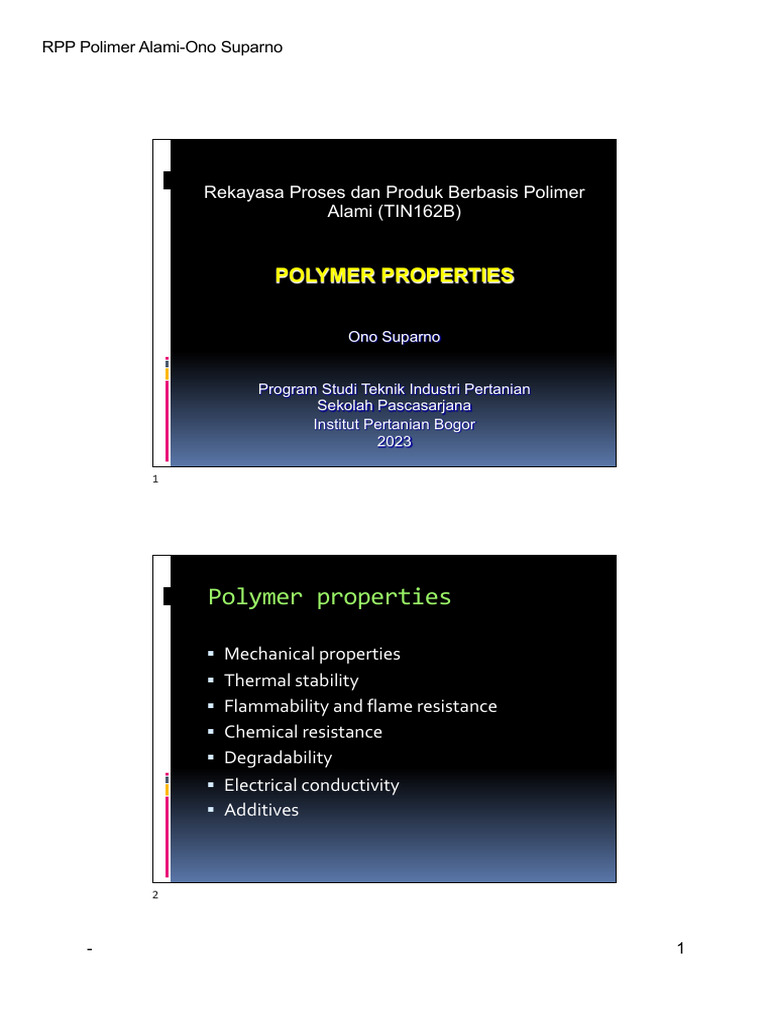 2-Polymer properties | PDF | Polymers | Strength Of Materials