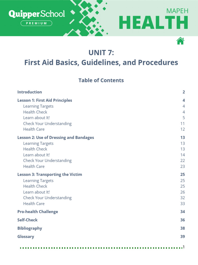 First Aid Basics and Procedures Guide | PDF | First Aid ...