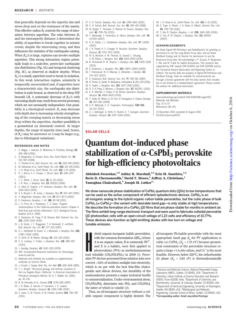 Quantom Dot Induced Phase Stabilization of the Cspbi3 Perovskite for ...