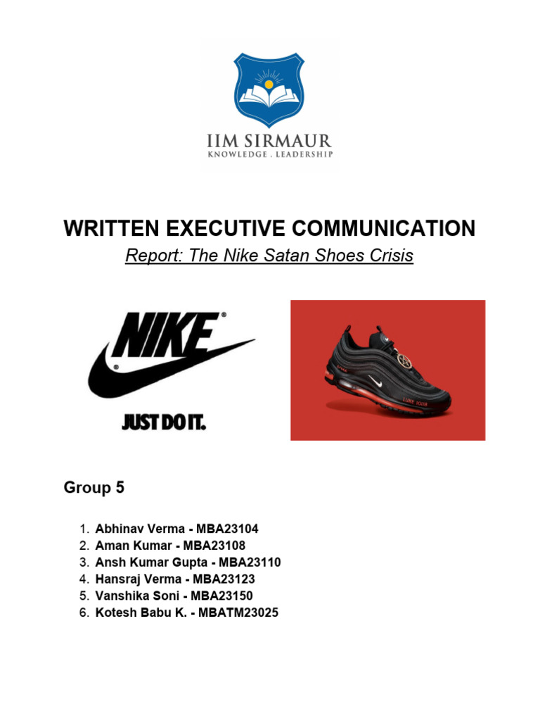 Written Executive Communication Report | Download Free PDF | Nike | Brand
