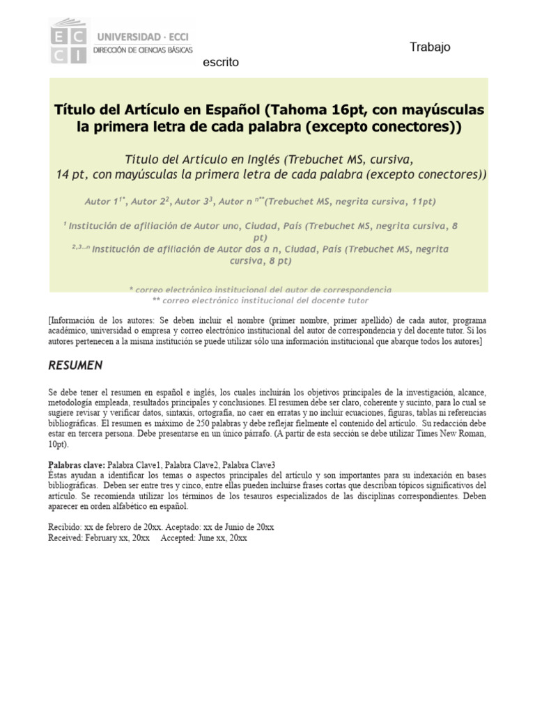 Formato Trabajo Escrito (Revista EJE) - Matem-Ticas - V2023 | PDF ...