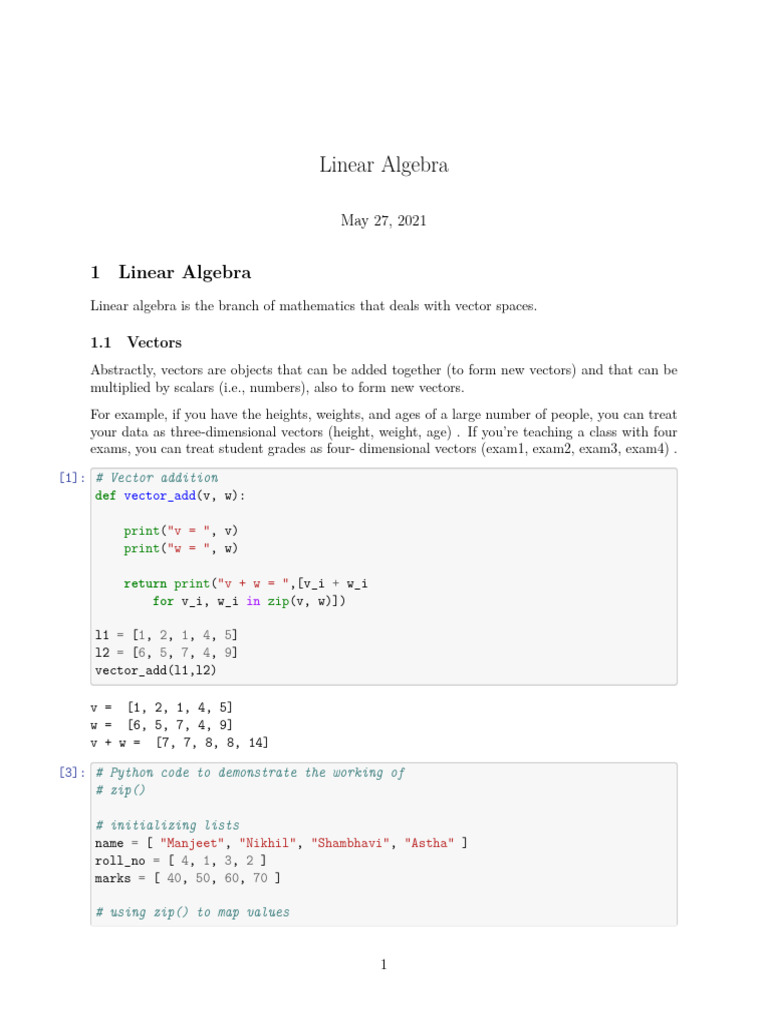 Linear Algebra for Beginners | PDF | Vector Space | Linear Map